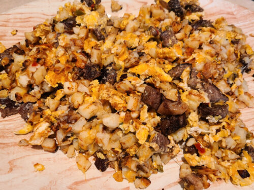 Leftover Prime Rib Breakfast Hash - That Guy Who Grills